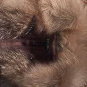 Escada | Jackets & Coats | Escada Blue Frost Fox Fur And Leather Vest ...